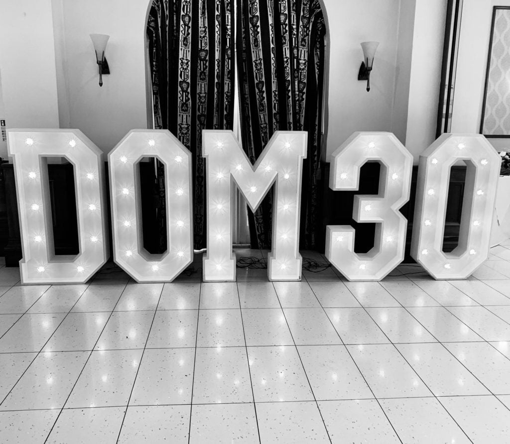 Personalised Light Up LED Letters hire – Big Bash Events