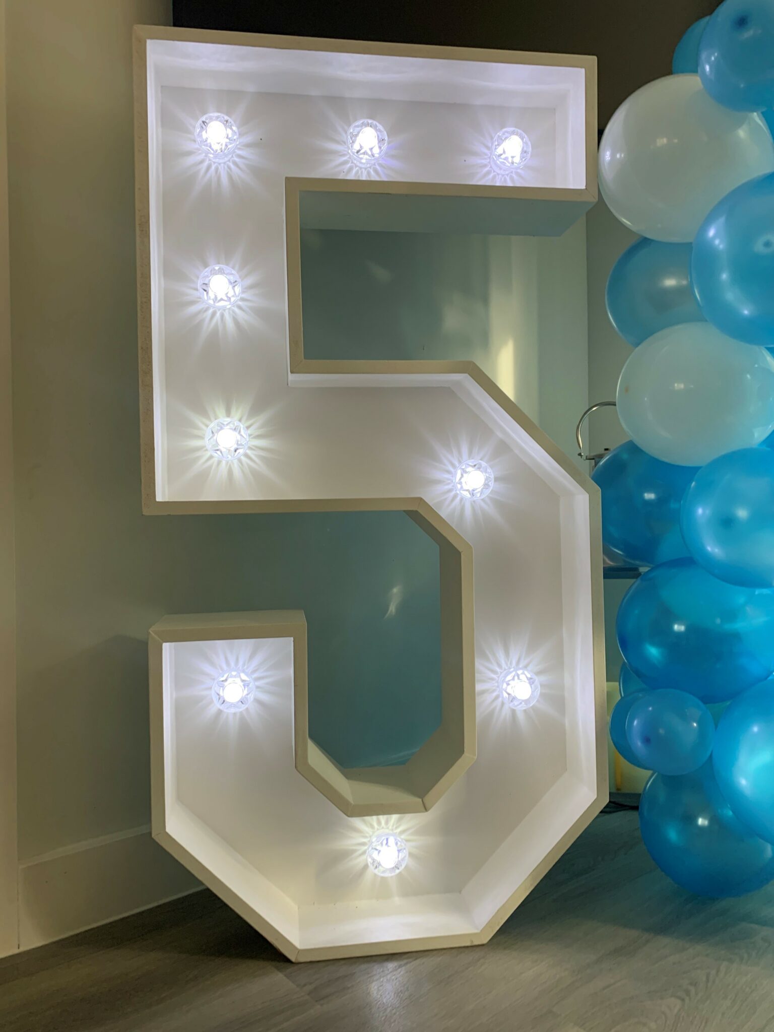 Giant Light-Up Number Hire – Big Bash Events