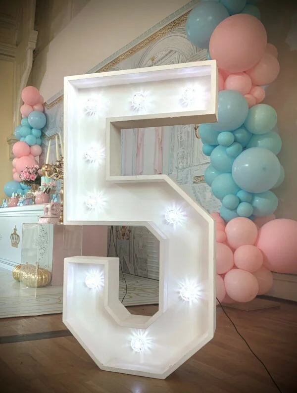 Giant Light-Up Number Hire – Big Bash Events