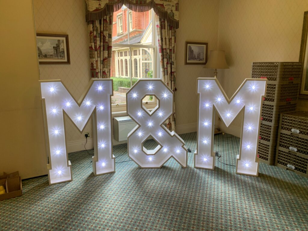 Personalised Light Up LED Letters hire – Big Bash Events