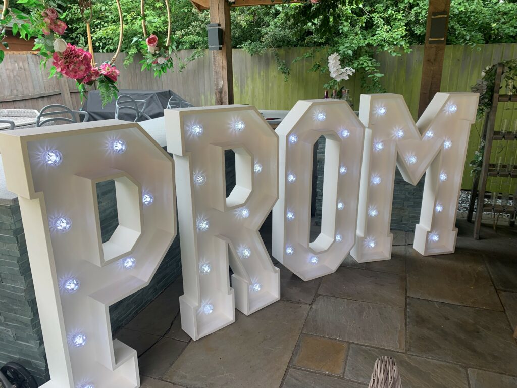 Personalised Light Up LED Letters hire – Big Bash Events