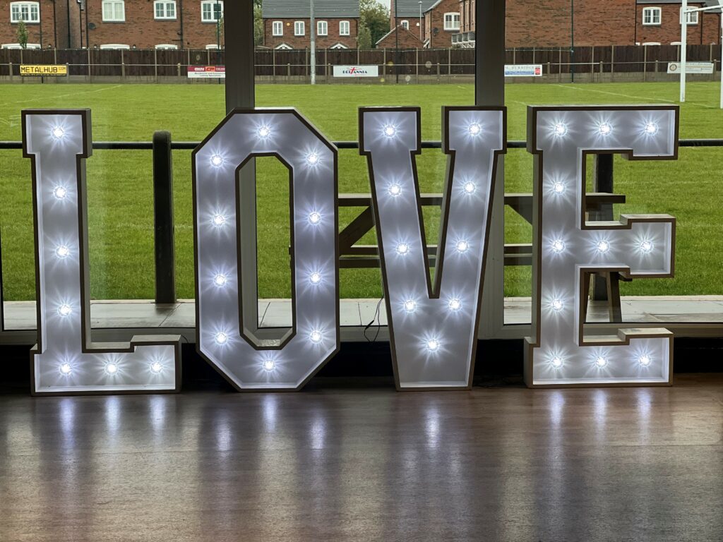 Light Up LED Love Letters – Big Bash Events