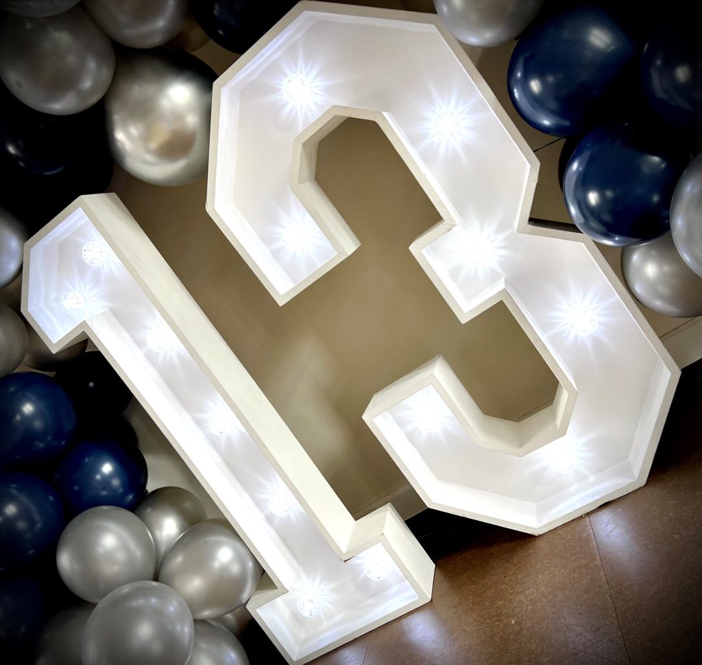 Giant Light-Up Number Hire – Big Bash Events