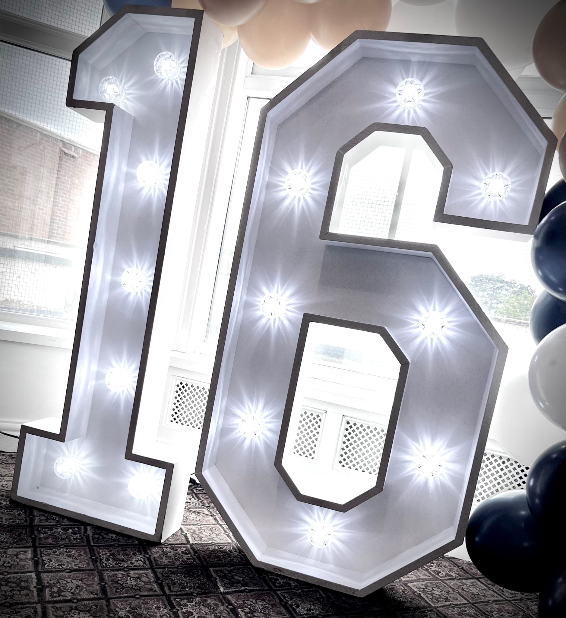 Giant Light-Up Number Hire – Big Bash Events