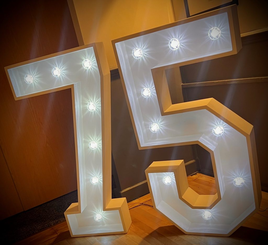 Giant Light-Up Number Hire – Big Bash Events